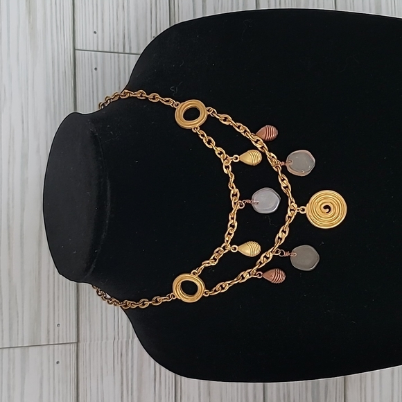 Vintage | Jewelry | Vintage Double Strand Dangling Necklace | Poshmark